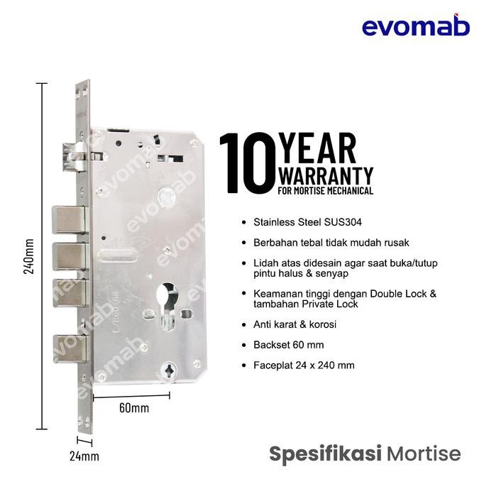 Jual evomab Smart Door Lock Kunci Pintu Digital Fingerprint EDLK-MK11 ...