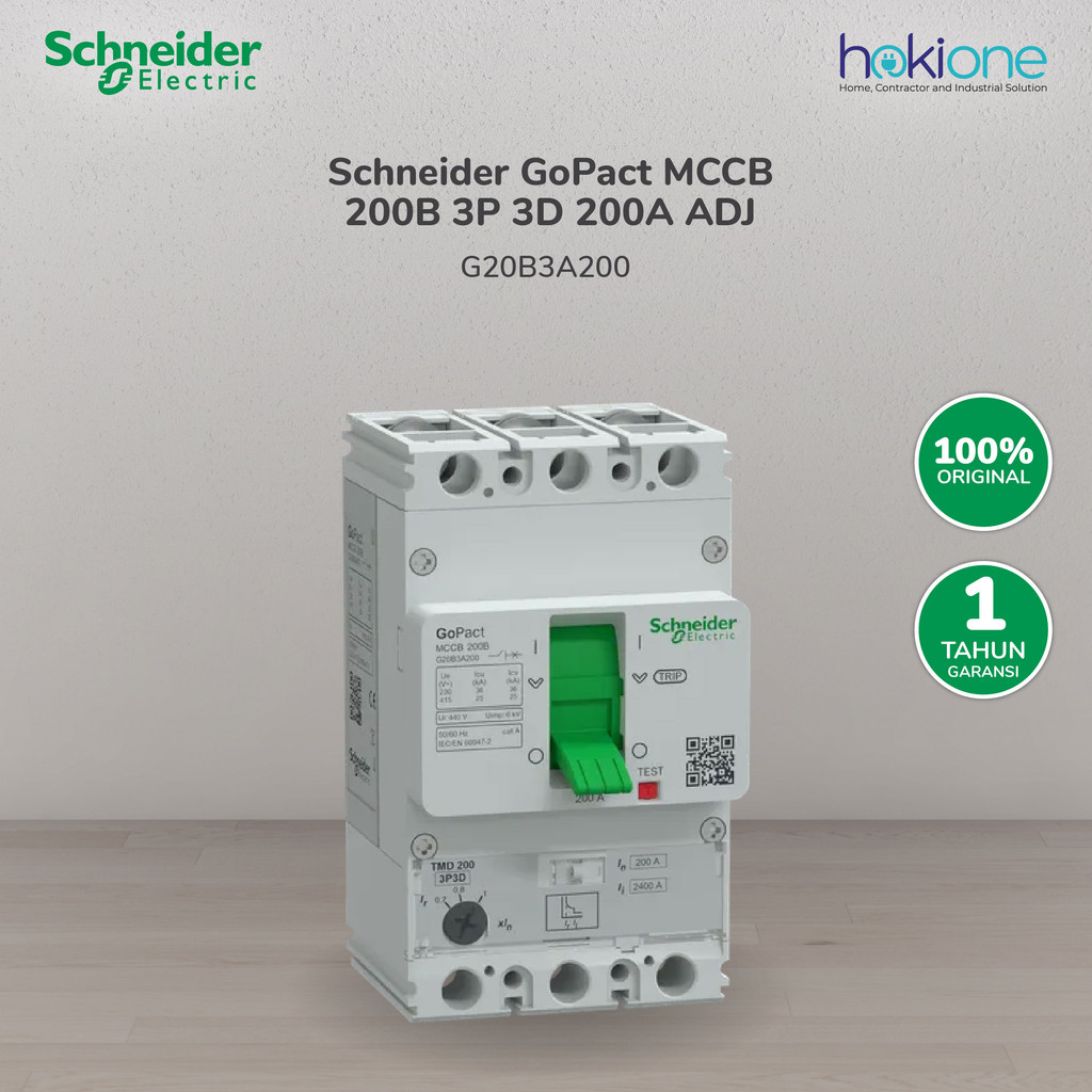Jual Schneider GoPact MCCB 200B 3P 3D 200A Adjustable - G20B3A200 | Shopee Indonesia