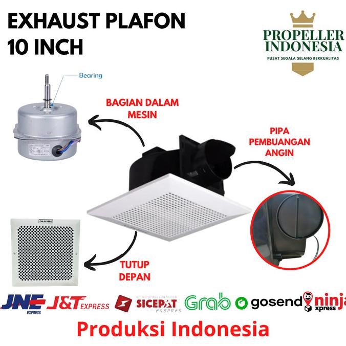 Jual Sale! Exhaust Fan Plafon 10 Inchi Kipas Plafon 10 Inch Kipas ...