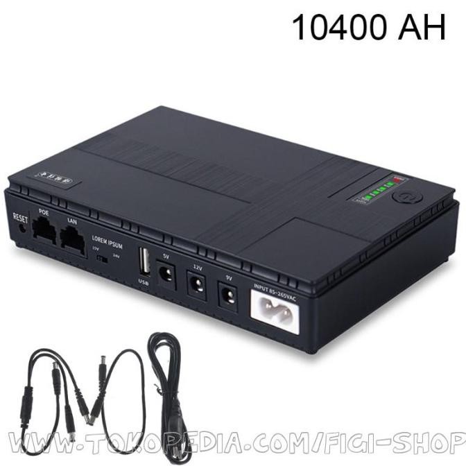 Jual UPS Router Backup Power 10400mAh Uninterruptible Power Supply ...