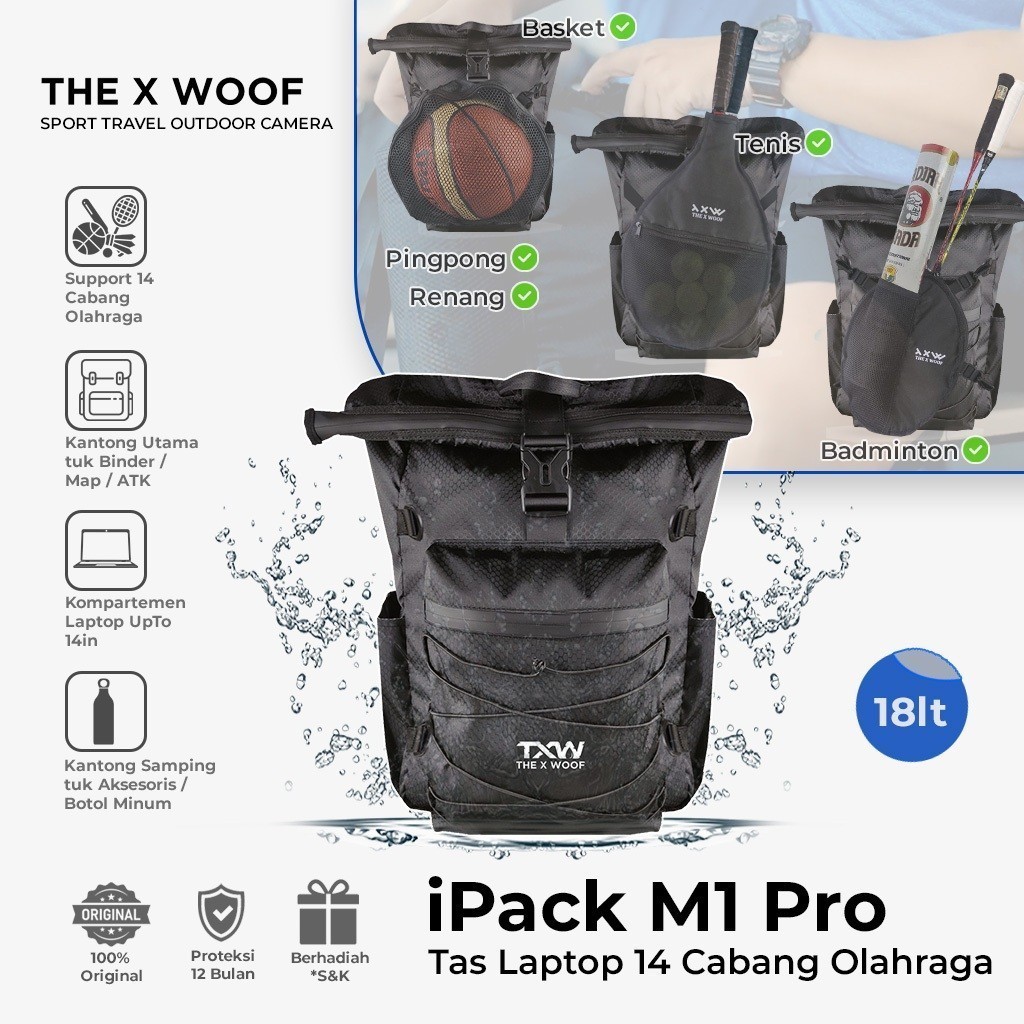 Jual The X Woof iPackM1Pro1 Tas Ransel Pri Tas Laptop 14 Olahraga Tas ...
