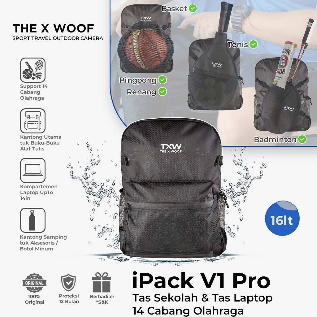 Jual The X Woof iPackV1Pro1 Tas Ransel Sekolah Tas Laptop Tas Basket ...