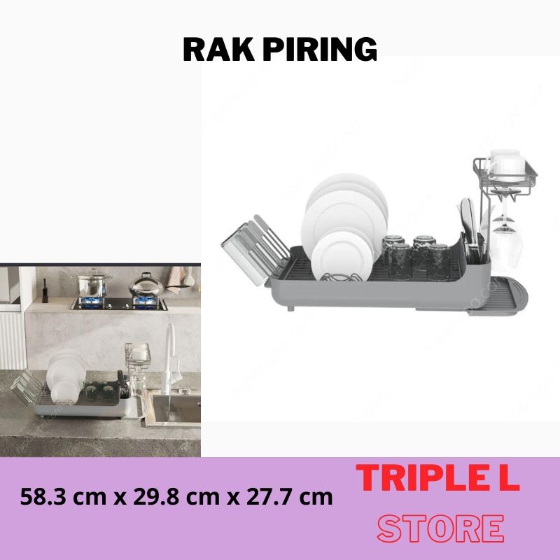 Jual INFORMA Rak Piring Tempat Pengering Piring Gelas Sendok Abu ...