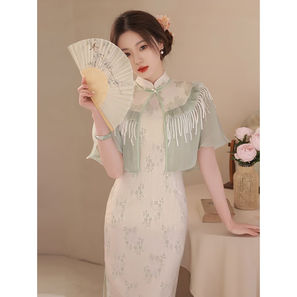 Jual Qipao Republic of China Noblewoman Spring Summer Girl Si Teng Same ...