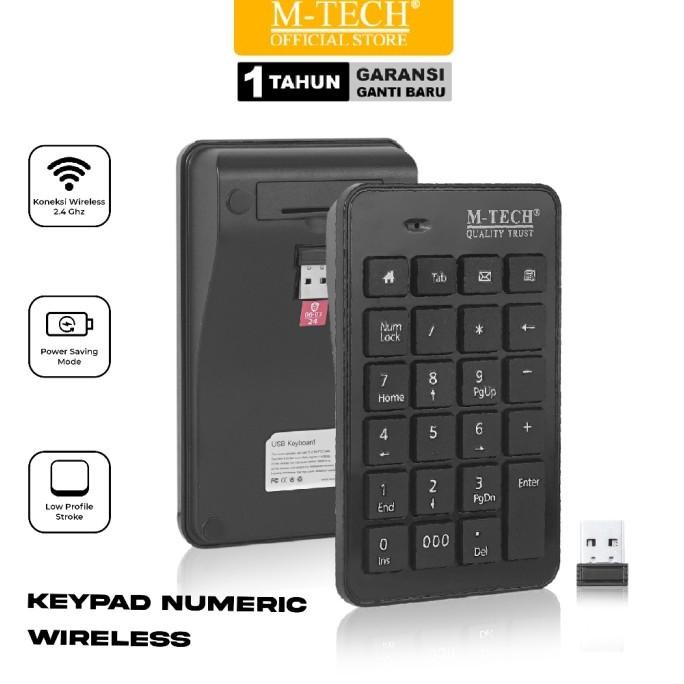 Jual Promo M-Tech Original Keyboard Keypad Angka Numerik Kasir Wireless ...
