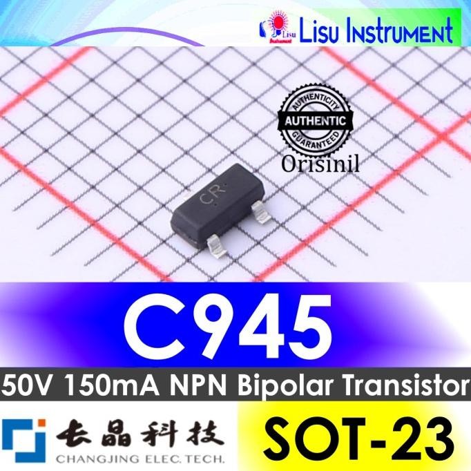 Jual Update (10) C945 50V 150mA 200mW NPN Bipolar Transistor CR 2SC945 ...