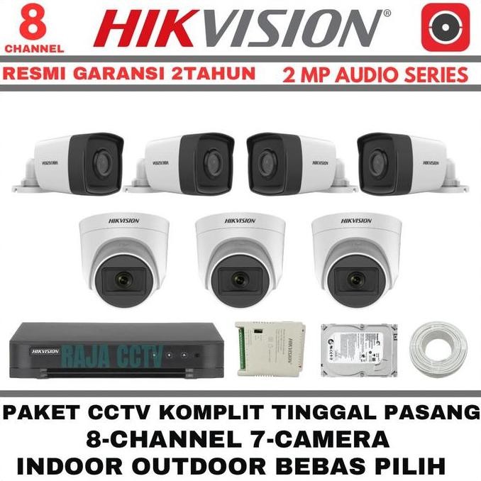 Jual PAKET CCTV HIKVISION 2MP 8 CHANNEL 7 CAMERA TURBO HD 1080P KAMERA ...