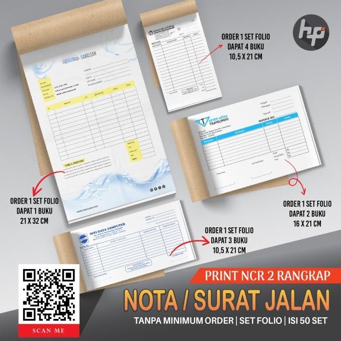 Jual New!! Cetak Nota Bon / Invoice / Faktur / Surat Jalan 2 Rangkap 50 ...