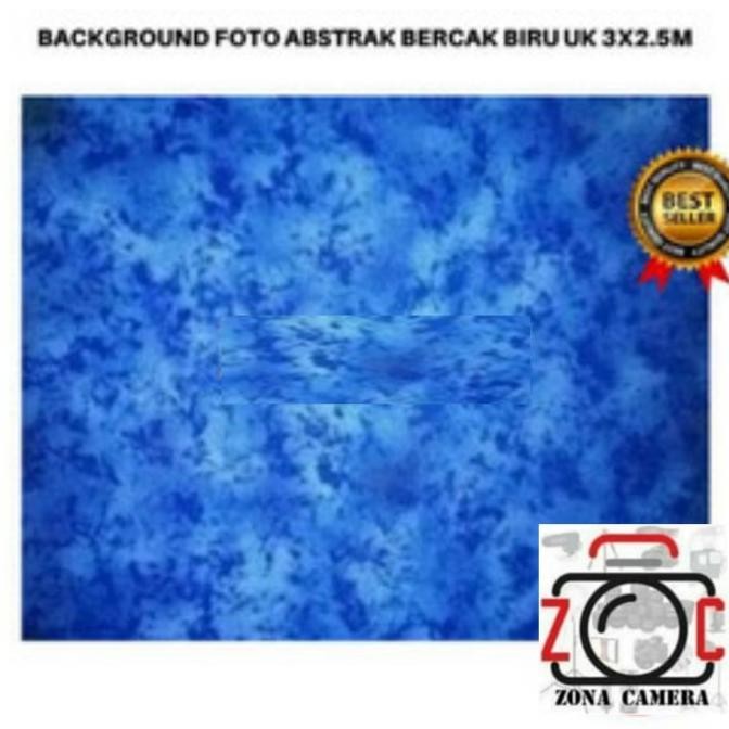 Jual Background Abstrak Bercak Biru 2.5x3m Backdrop Kain Foto Studio ...