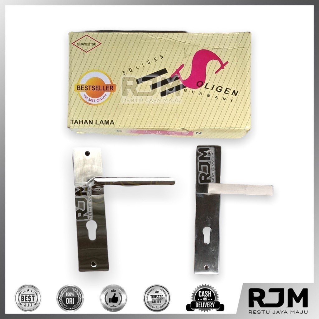 Jual SOLIGEN Gagang Handle Pegangan Kunci Pintu Rumah Door Set ...