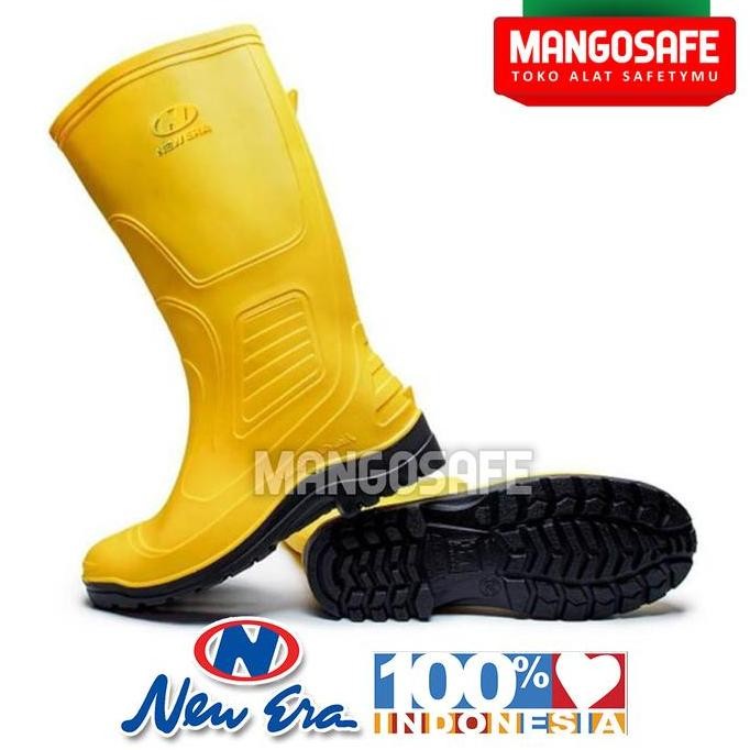 Jual New Era 9507 Sepatu Boot Karet Tinggi Kuning / Newera Sepatu Pvc ...