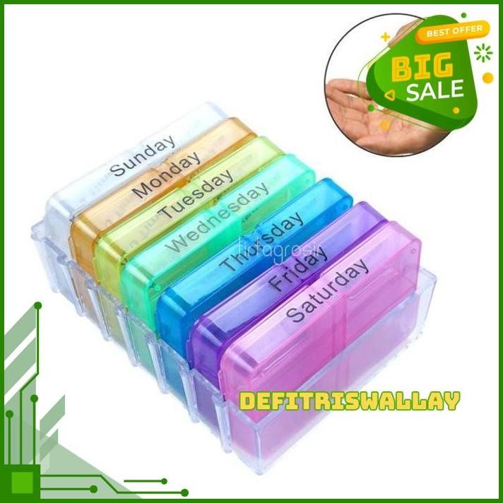 Jual KOTAK TEMPAT OBAT 7 HARI 4 WAKTU SIMPAN BOX PIL CASE KAPSUL 7 DAYS ...