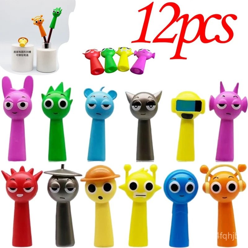 Jual 12pcs Sprunki Figurine Model Sprunky Figuras PVC Sprunki Game ...