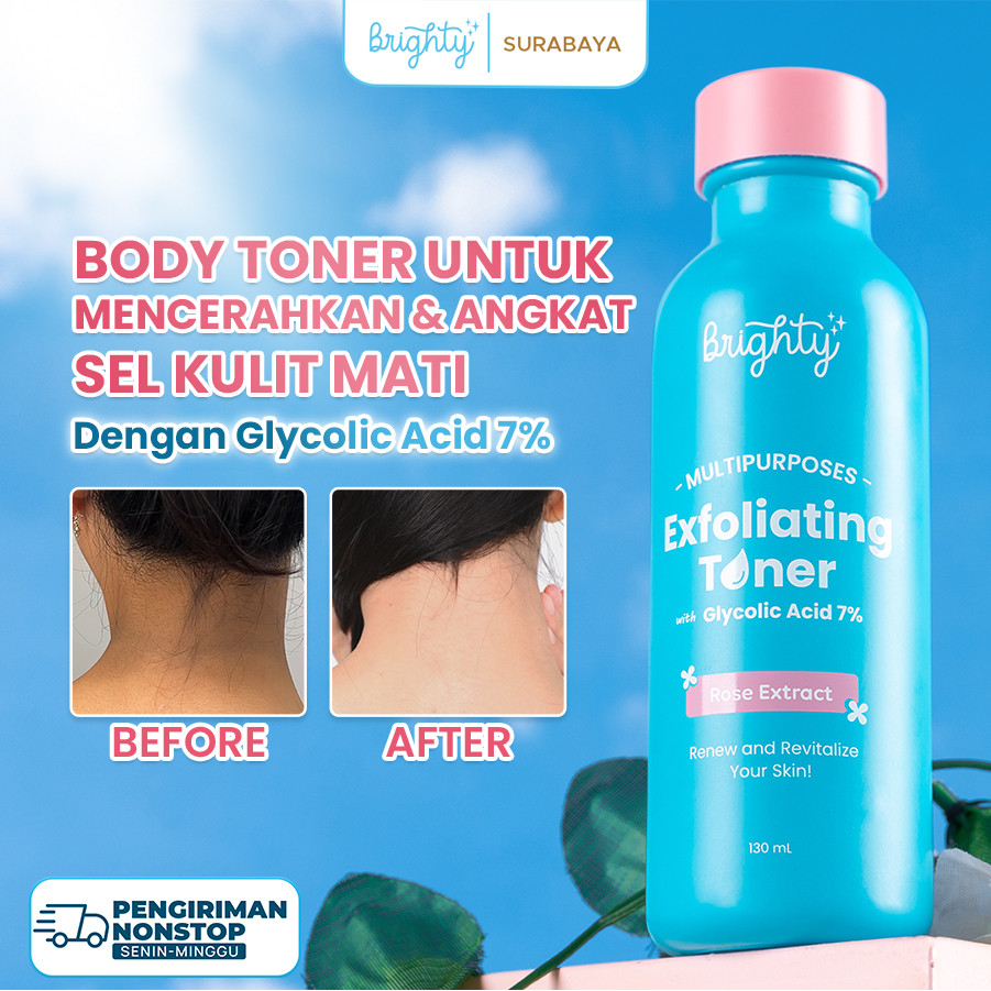 Jual Brighty Multipurpose Exfoliating Toner Pemutih badan pencerah ...