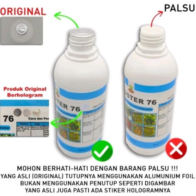Jual Pupuk Booster 76 500ml Paket 4 Botol Pelebat Tanaman Buah Segala ...