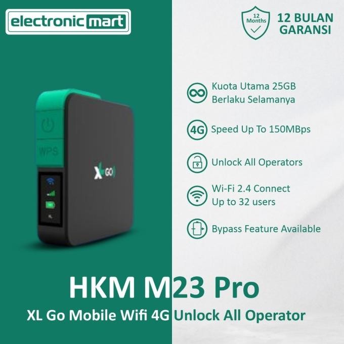 Jual Xl Go Mifi N3 Hkm M23 Pro Xl Modem Wifi Router 4G Free Kuota 25Gb Co | Shopee Indonesia