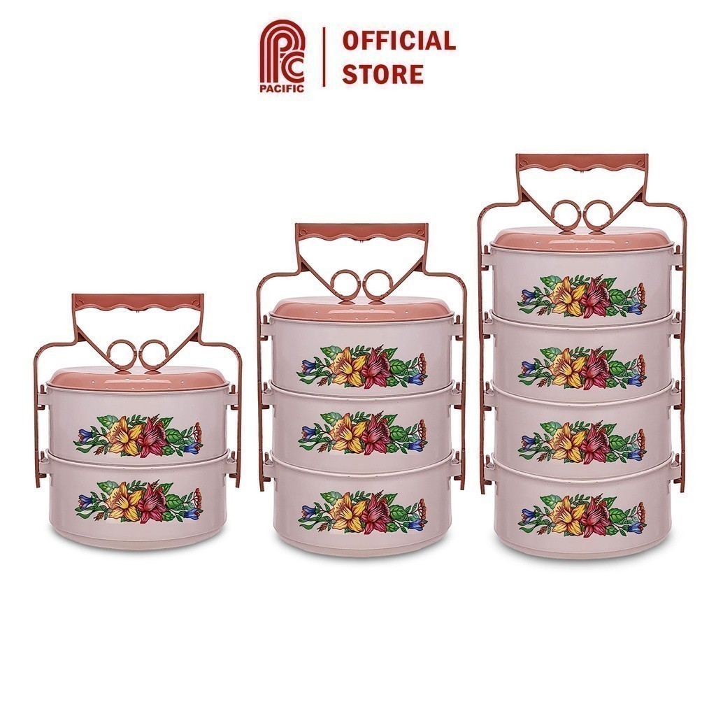 Jual PACIFIC Rantang Bulat Plastik Food Grade 2 Susun Polypropylene ...