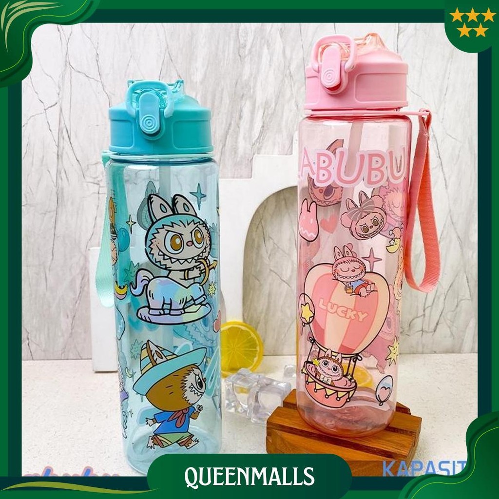 Jual Wng - Botol Minum Handle Bahan Plastik Labubu Kapasitas 900 Ml - Bottle Water Labubu Viral ...