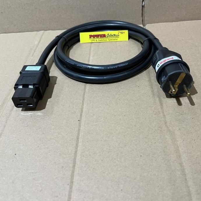 Jual Kabel Power C19 Europe Tebal 3X 2.5Mm 16A 250 Volt 3X2,5Mm Cable ...