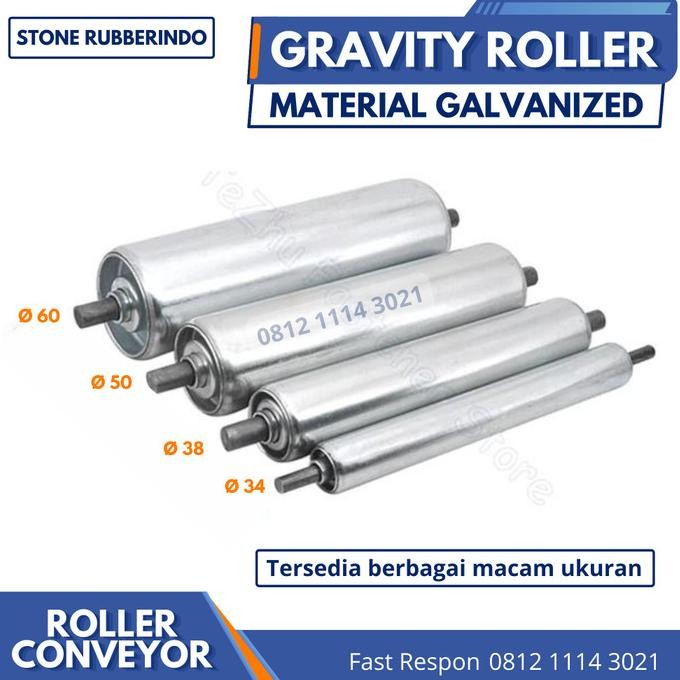 Jual Gravity Roller Conveyor 34 Mm X 650 Mm Roll Gravity Conveyor New ...