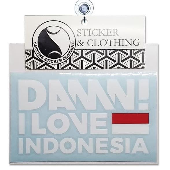 Jual Stiker DAMN I Love Indonesia New Logo unofficial Cutting Sticker ...