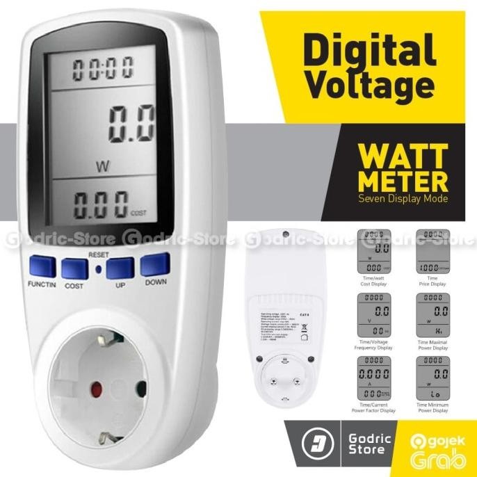 Jual Watt Meter Ac Kwh Voltmeter Pengukur Power Daya Listrik Ukur Biaya Pln | Shopee Indonesia