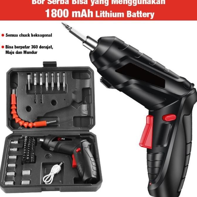 Jual 25IN1 CORDLESS IMPACT DRILL MINI MESIN OBENG BOR PORTABLE TOOL BOX ...