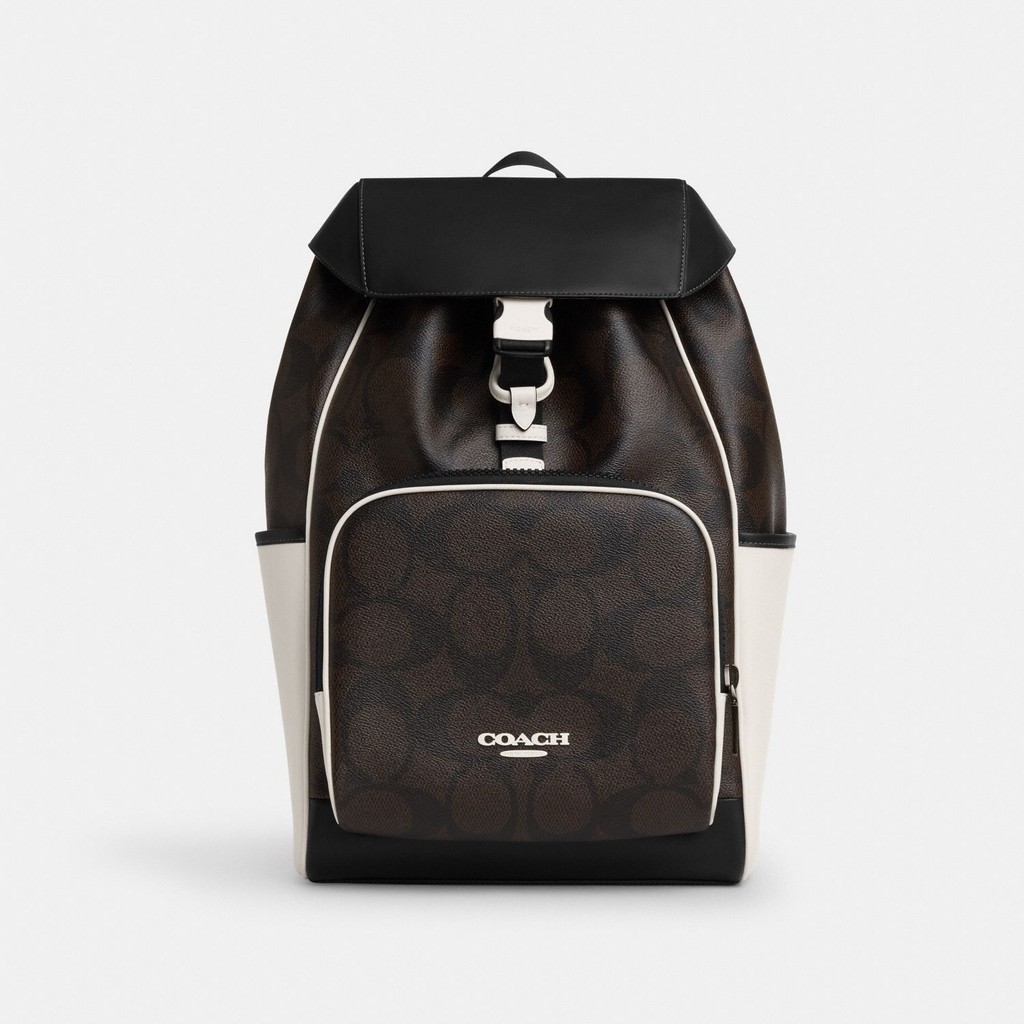Jual Coach Racer Backpack In Blocked Signature Canvas - Tas Ransel Pria ...