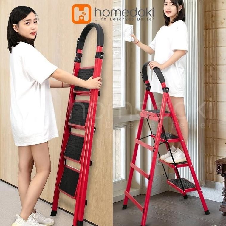 Jual Tangga 3/4/5/6 Step Rumah Lipat Tangga Besi Lipat Household / Tangga Lipat 6 Step Premium ...