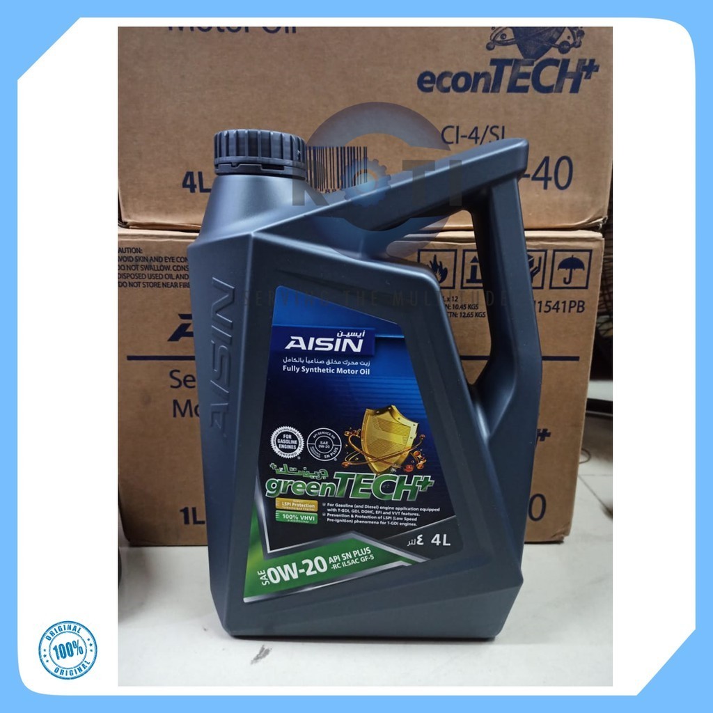 Jual AISIN OLI 0W-20 OLI MESIN BENSIN FULL SYNTHETIC SN+/CF 4L ...