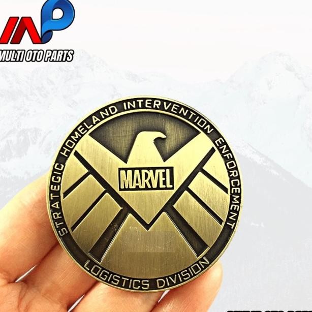 Jual Tier Emblem Metal 3D Marvel Logo Agent Of Hield Tier Ema | Shopee ...