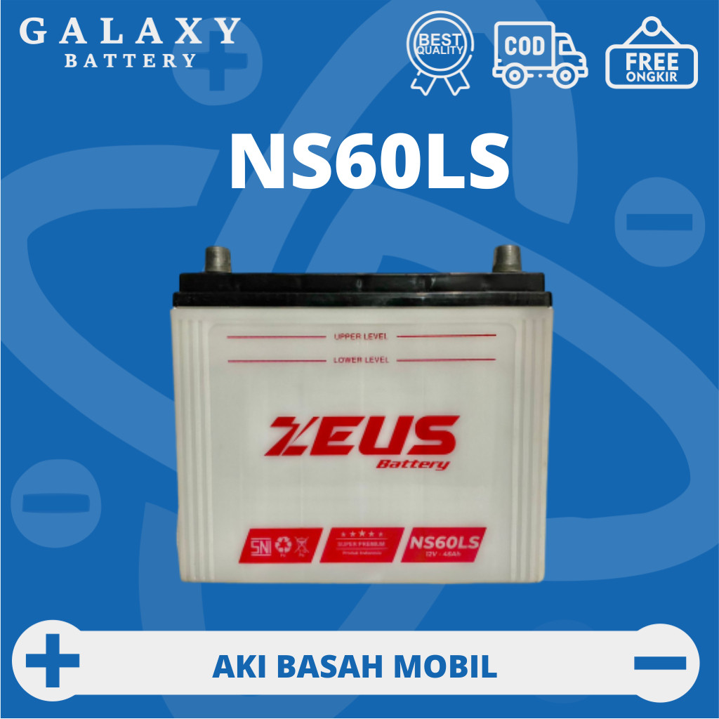 Jual Aki Zeus Battery NS60LS Mobil Yaris, Innova, Vios, Sienta, CRV Aki Low Maintenance Super ...