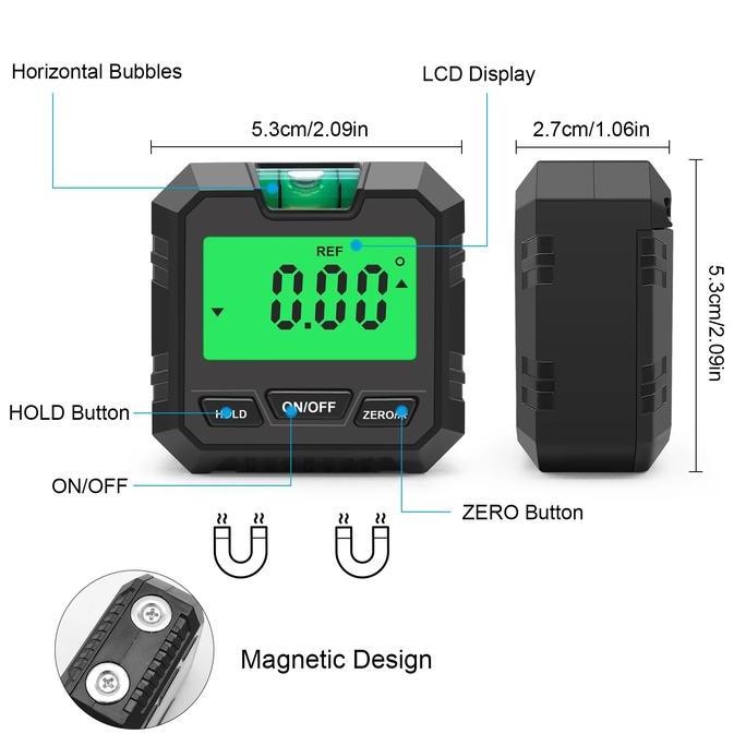 Jual Alat Untuk Mengukur Sudut Miring - Inclinometer Digital - Spirit ...