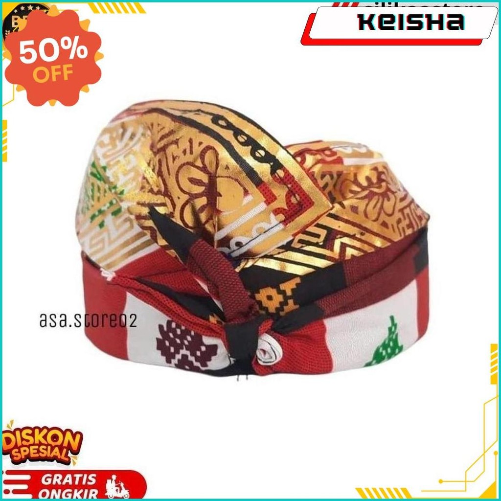 Jual Udeng Bali Tradisional Prada Topi Adat Khas Bali Ikat Kepala Khas ...