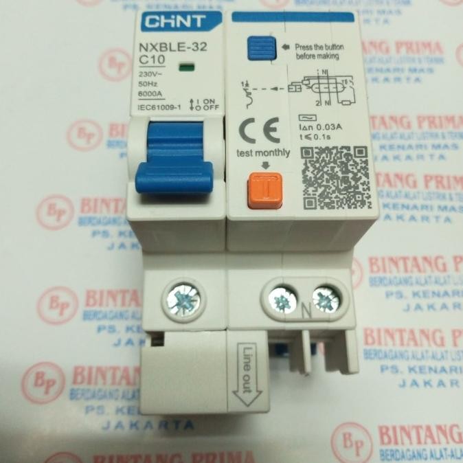 Jual RCCB / ELCB / RCBO 2P 6A-32A TIPE NXBLE-32 1P+N 6 KA MERK CHINT ORIGINAL DAN TERPERCAYA ...