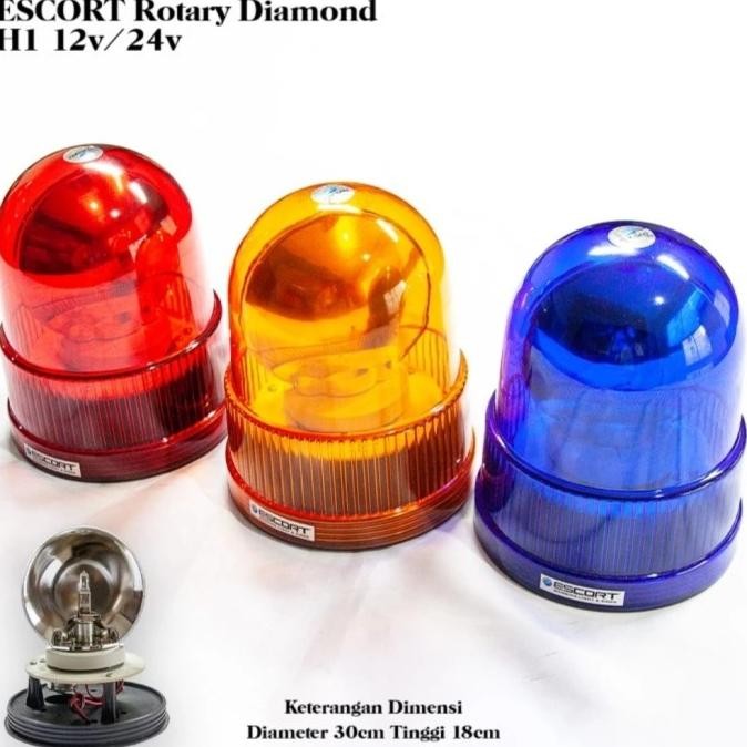 Jual Rotary Warning Light Model Diamond High Quality 12V/24V Lampu ...