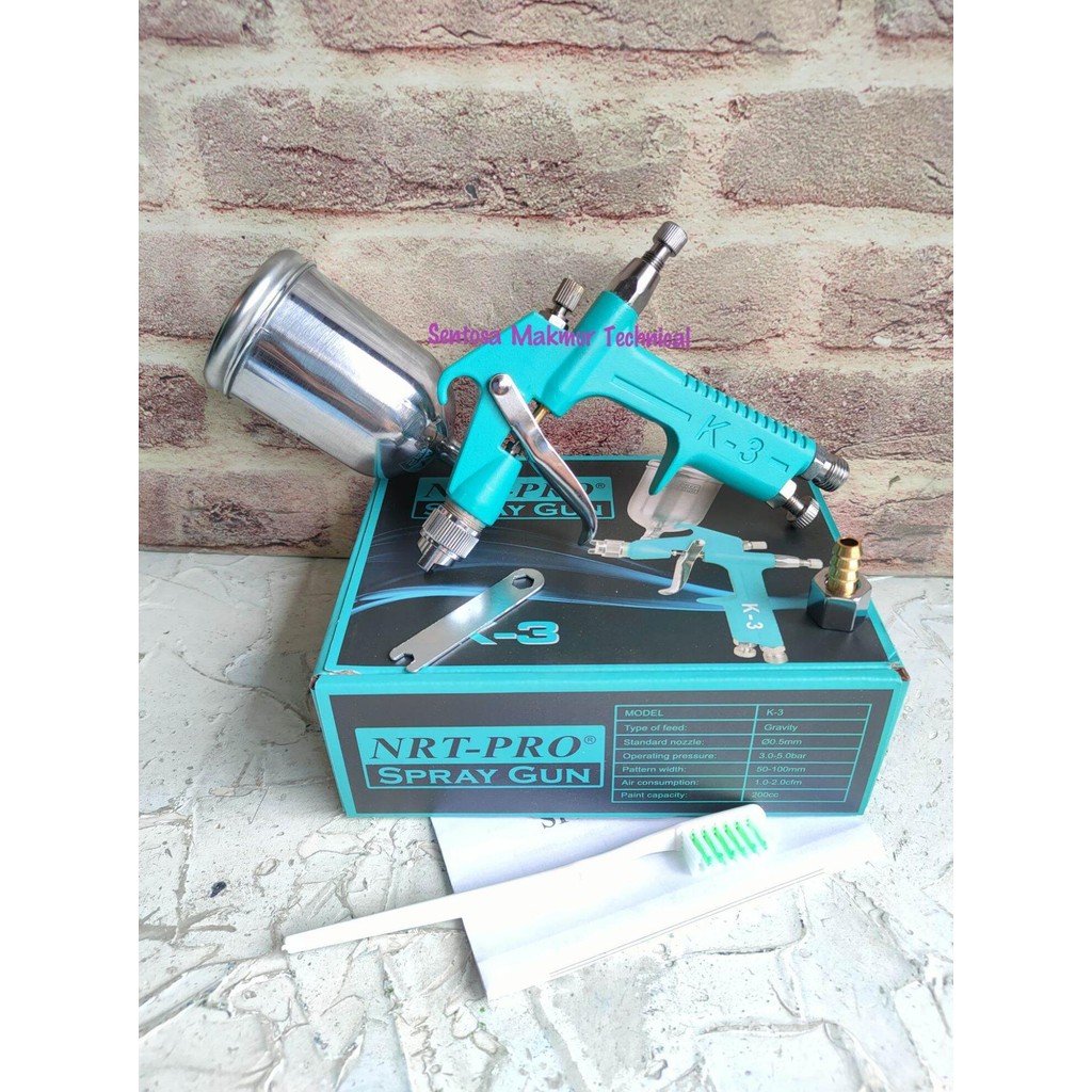 Jual NRT PRO K3 Spray Gun Spraygun Semprot Angin Cat Tabung Atas 200 CC ...