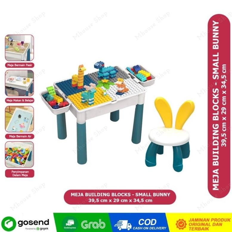 Jual SET MEJA BUNNY SMALL MEJA SENSORY BIN TRAY BUILDING BLOCK BLOK ...