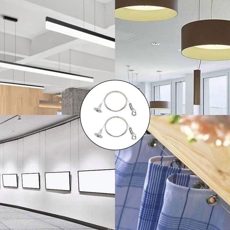 Jual Kawat Seling Baja Stainless Steel Dengan Kunci Kait Gantung Bracket Kabel Kawat Baja Sling ...