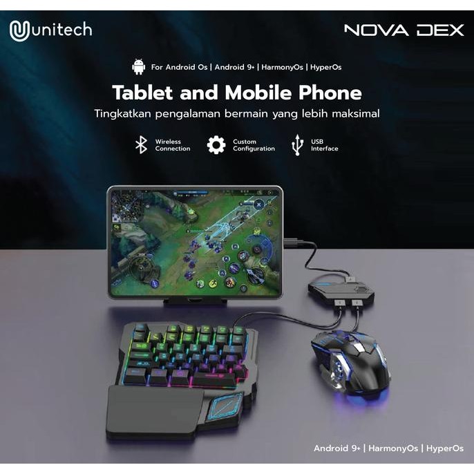 Jual Original Unitech Converter Nova Dex Mix Se Mouse Keyboard Wireless ...