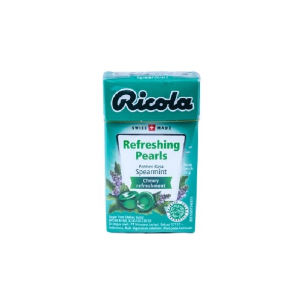 Jual RICOLA REFRESHING PEARLS PERMEN RASA SPEARMINT 25 GR | Shopee Indonesia