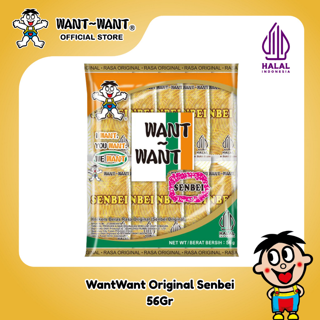 Jual Want Want Senbei Rice Cracker Original 56Gr | Snack Beras ...