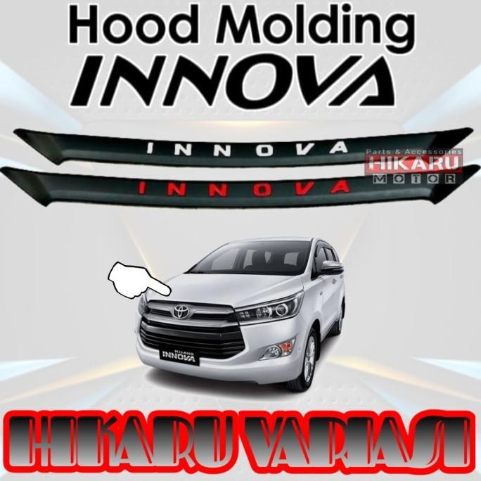 Jual New Lis Kap Mesin INNOVA REBORN List Engine Hood Molding Black ...