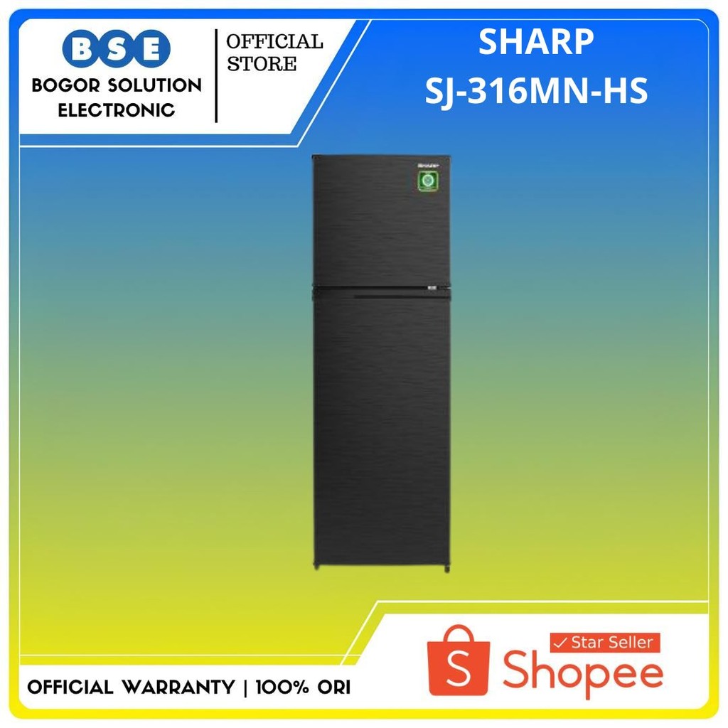 Jual Kulkas Sharp 2 Pintu SJ316MNHS 256 liter Sharp SJ-316MN-HS Low ...