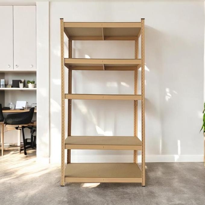 Jual AZKO Krisbow 90X30X180 Cm Tori Rak Besi 5 Tingkat - Cokelat Sand ...