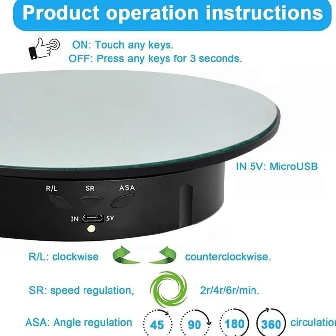 Jual wakseng stand rotating display alas putar fotografi produk meja ...