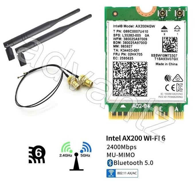 Jual TERMURAH - Intel Wifi 6 AX200 802.11ax BT 5.0 Asrock Deskmini ...