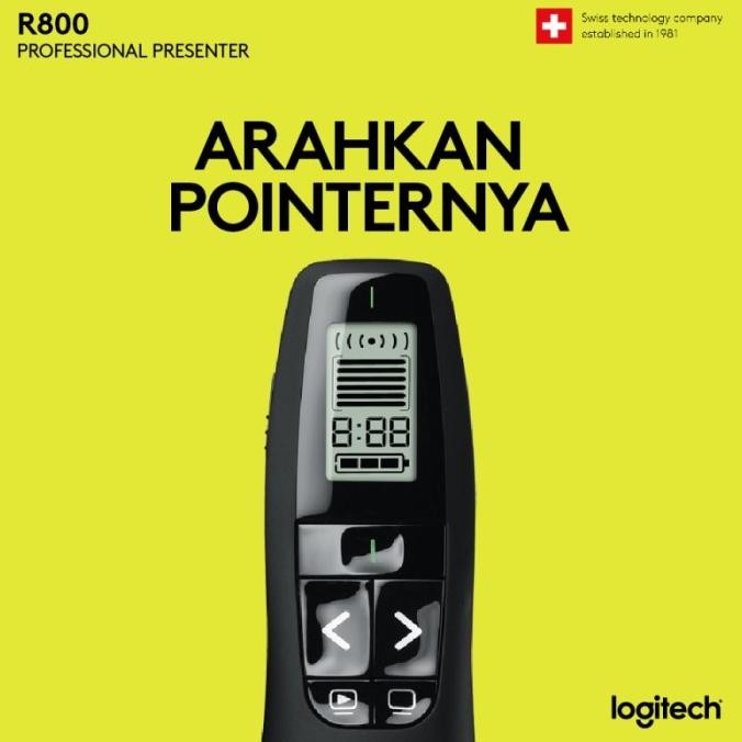 Jual Logitech R800 Wireless Laser Pointer Persentasi Green Laser ...