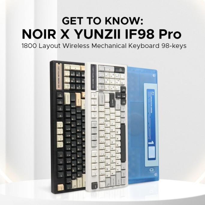 Jual Noir X Yunzii If98 Pro 1800 Layout Wireless Mechanical Keyboard 98 ...