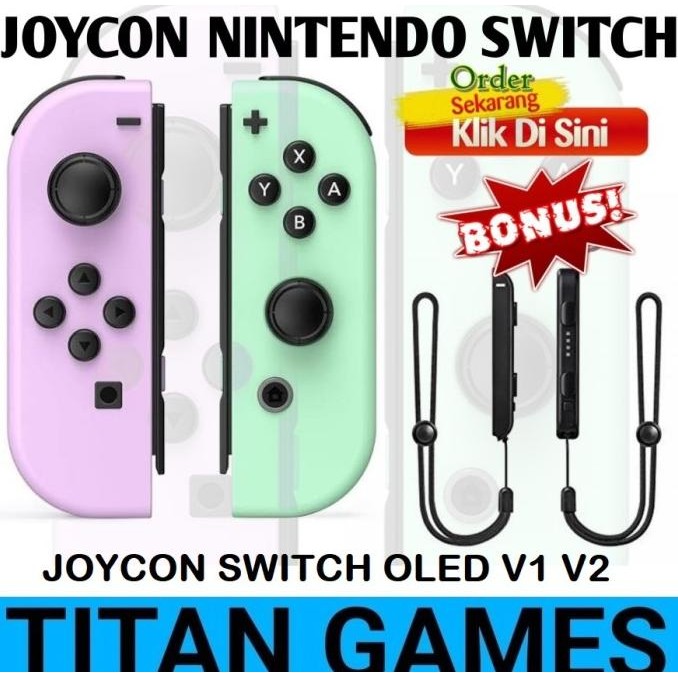 Jual Joycon Nintendo Switch V1 V2 Nintendo Switch Oled Joycon Switch Pastel Purple Green murah ...